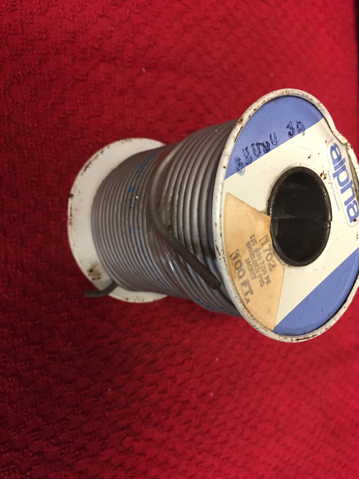 1702 ALPHA WIRE Hook-up Wire 26AWG 1C SHIELDED 100ft SPOOL SLATE | eBay