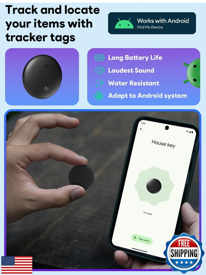 Android Smart Bluetooth Tracker (2025) Compatible AirTag with Google ...