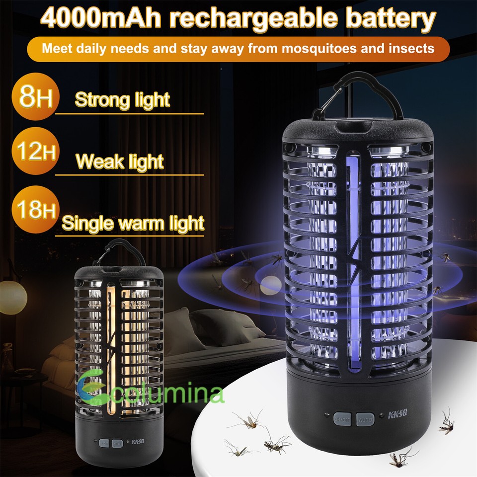 Rechargeable UV Bug Zappers Electronic Mosquito Zapper Outdoor Indoor Waterproof | eBay