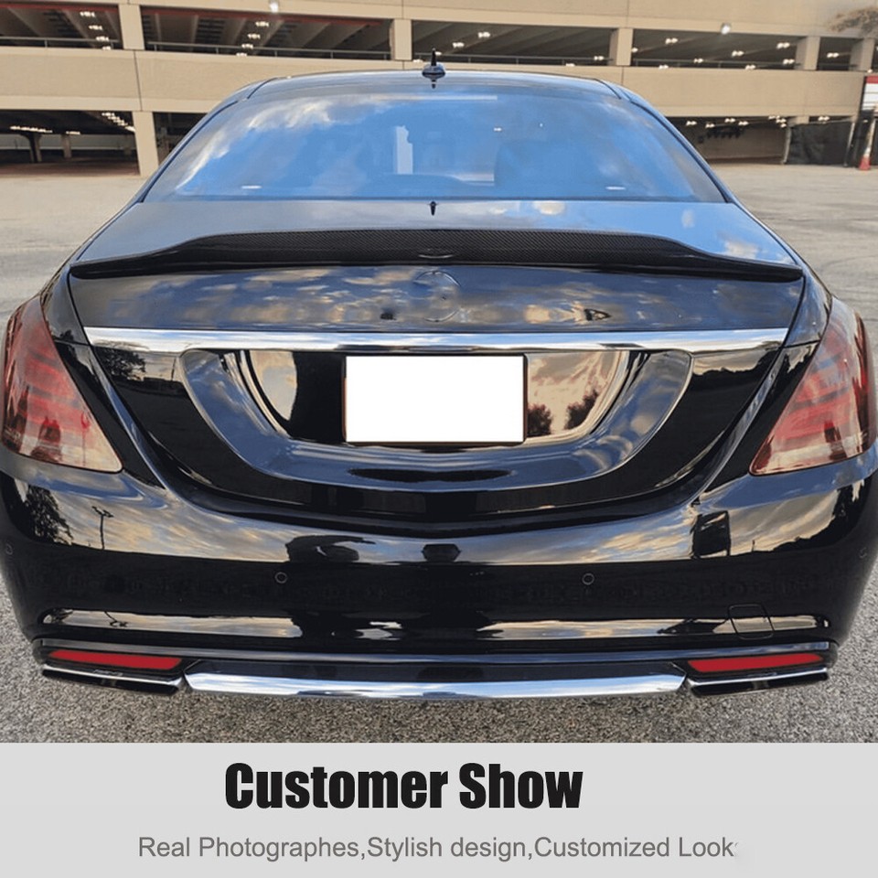 For Mercedes Benz W222 S400 S550 S63 S65 Real Carbon Rear Trunk Spoiler ...