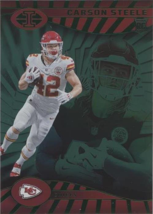 2024 Panini Illusions - Carson Steele #44 Trophy Collection Emerald (RC ...