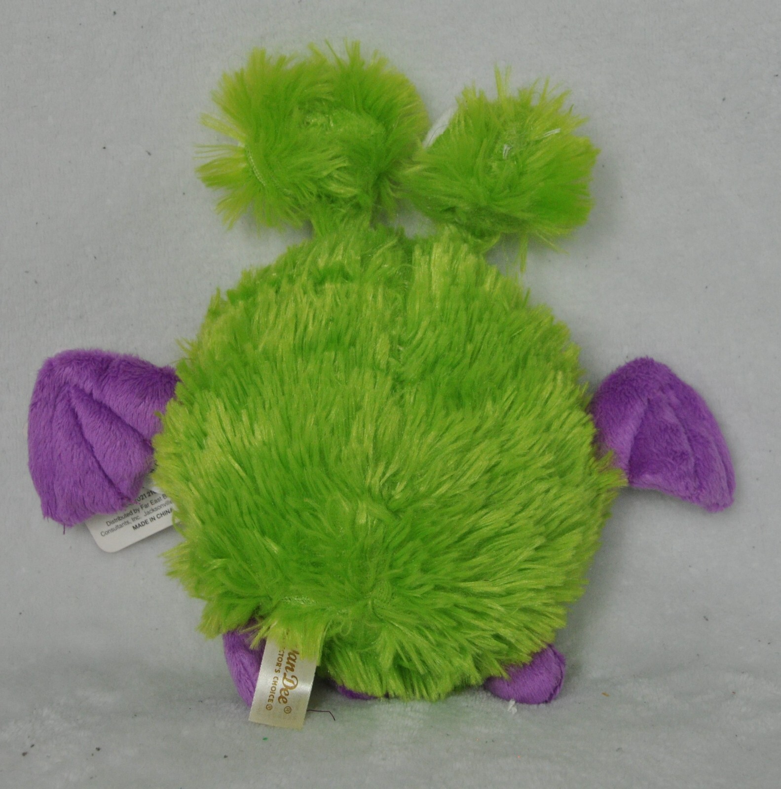 NOS Dan Dee plush green bat crazy eyes bat laughs when squeezed with ...