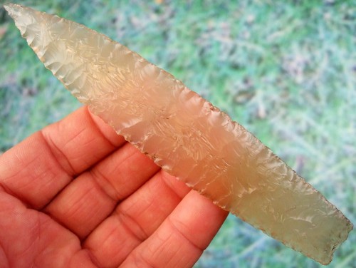 Super Fine 5 11/16 inch Semi-Trans Colorado Agate Basin Point wt COA ...