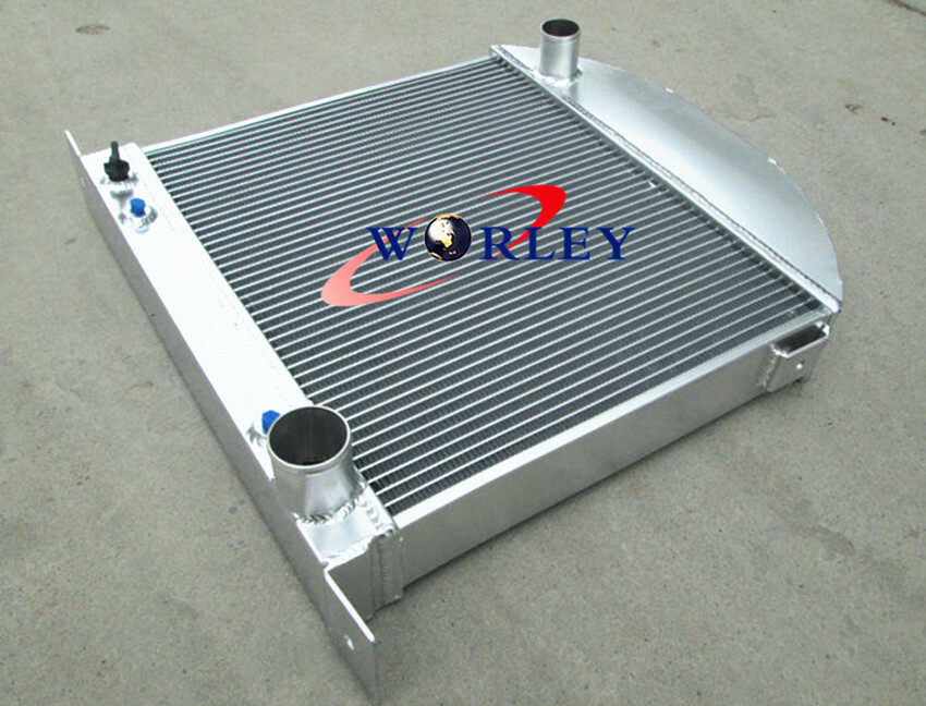 3 Core Aluminum Radiator + Fan for Ford Model A Chopped W/Chevy Engine ...