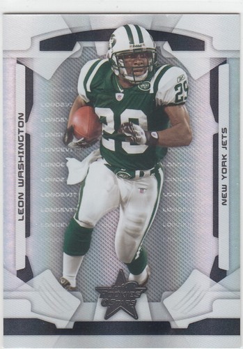 2008 Leon Washington Leaf Rookies Stars LONGEVITY Parallel 01/25 /25 ...