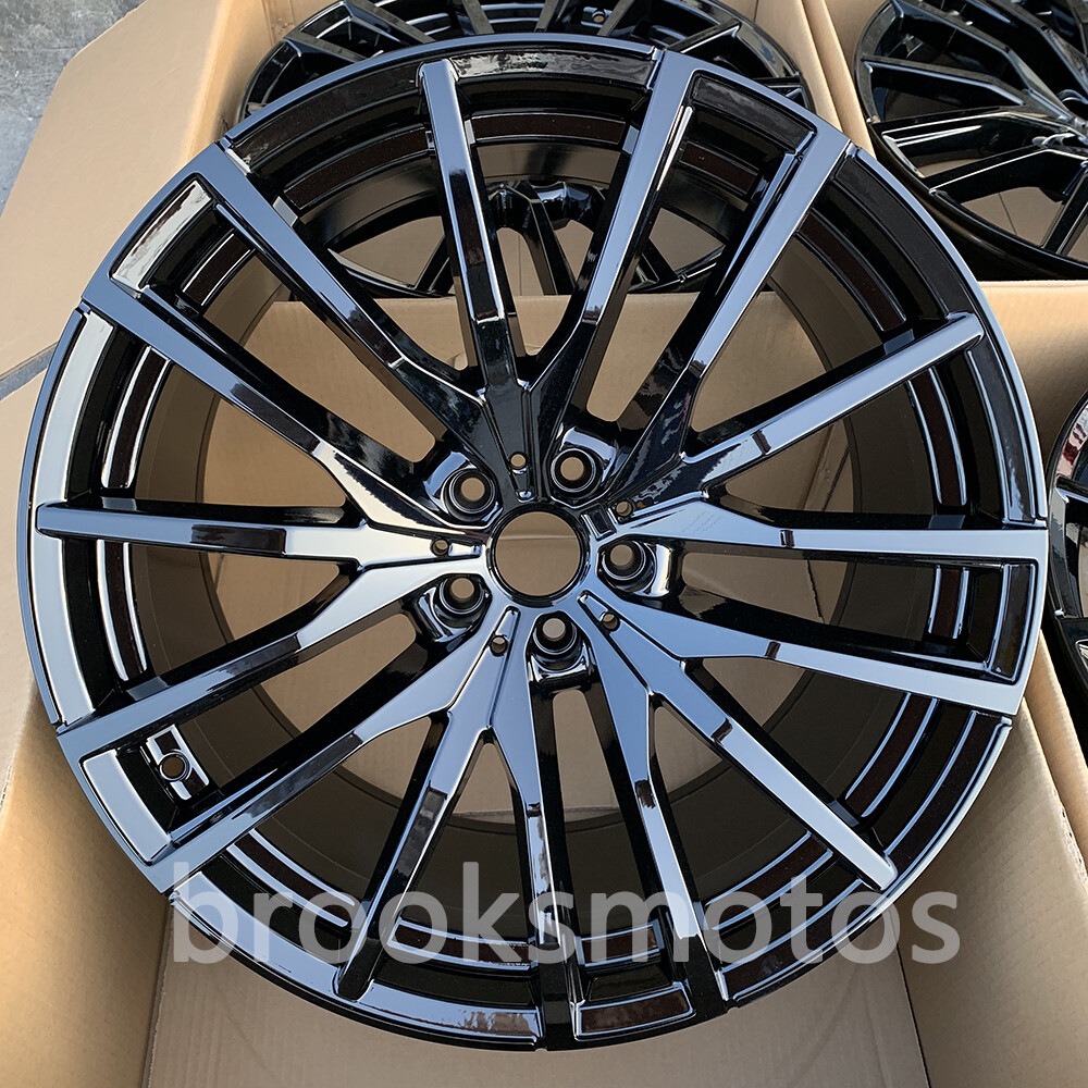 21" GLOSS BLACK STYLE WHEELS RIMS FITS FOR BMW X5 E70 F15 X6 E71 F16 ...
