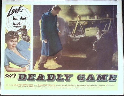 The Deadly Game Lobby Card #3 1955 Lloyd Bridges, Simon Silva, Scarce ...