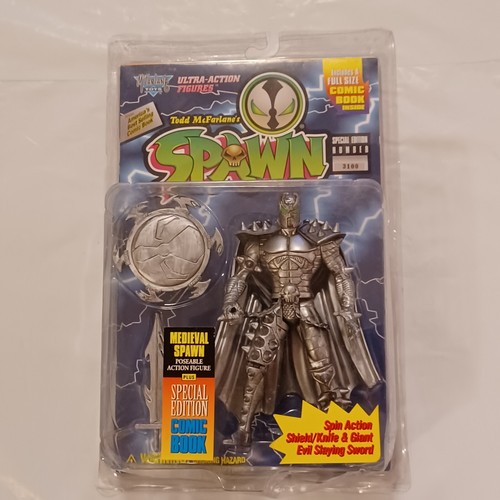 1995 McFarlane Toys Silver Medieval Spawn Action Figure Special Ed ...