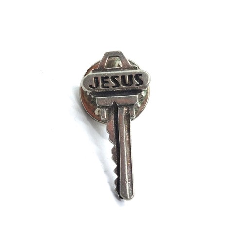 Jesus Key Pin Christian Faith Symbol Key To Heaven Religious Spiritual ...