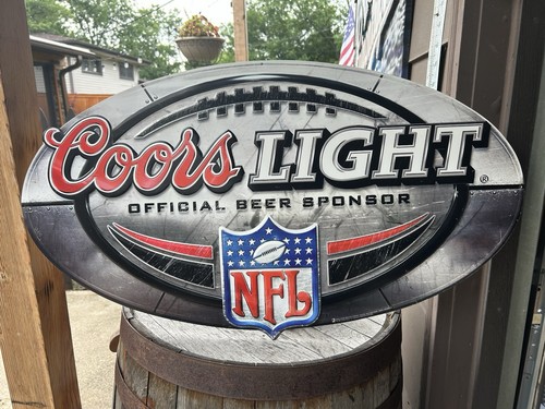 Coors Light NFL Official Beer Sponsor Football Metal Tin Tacker Sign | eBay