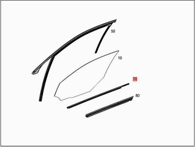 Genuine Sealing Rail Mercedes S212 W212 Sedan Wagon 2127250665 | eBay