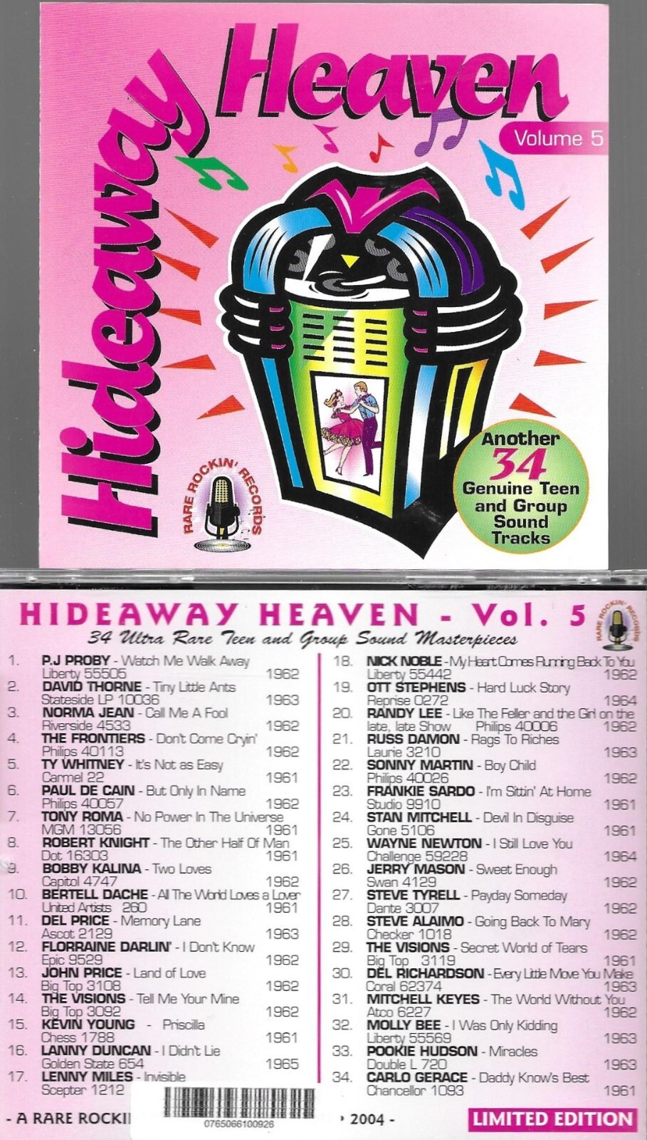 HIDEAWAY HEAVEN VOL. 5-PJ PROBY/STEVE ALAIMO + 32 MORE-NEW CD | eBay