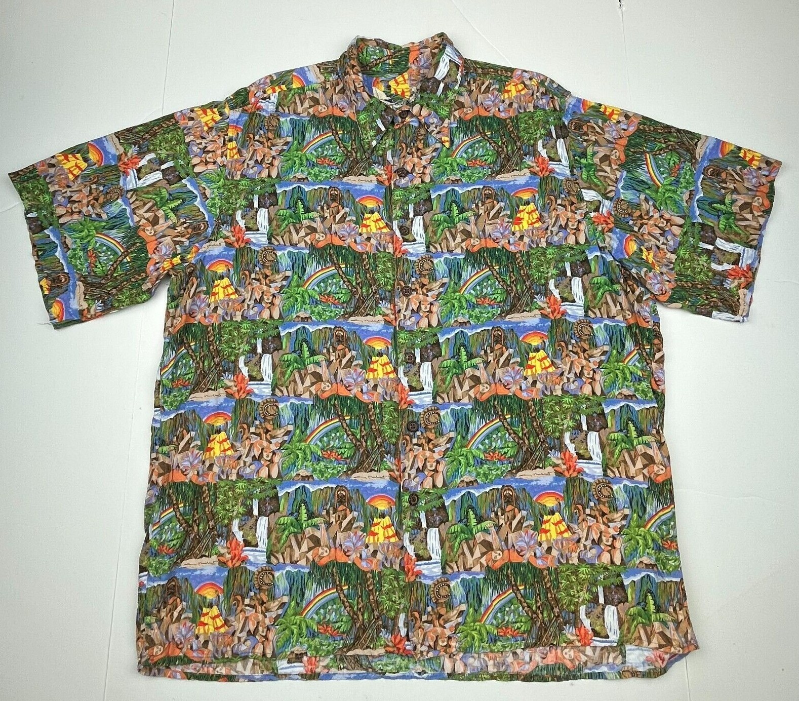 RARE Reyn Spooner Guy Buffet LARGE Hawaiian gods Scen… - Gem