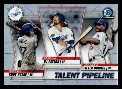 2020 Bowman DJ Peters / Jeter Downs / Kody Hoese Talent Pipeline TP-LAD ...