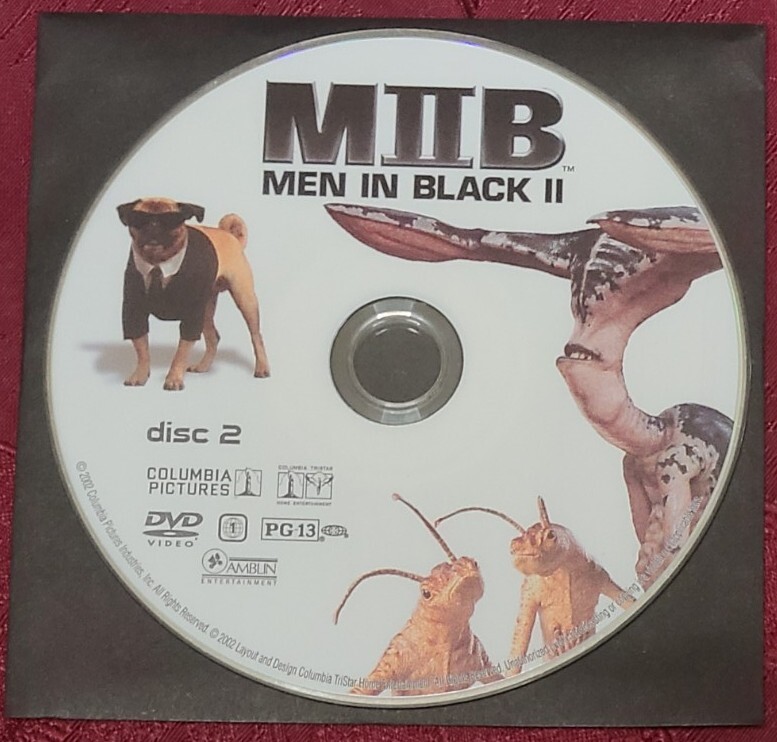 Men in Black II DVD Disc 2 ONLY! (2002) USED Good Condition Will Smith ...