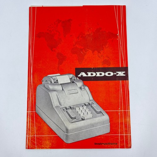 Vintage Addo-X Adding Machine Instruction Manual Malmö Sweden D8 | eBay