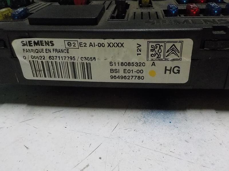 ECU PEUGEOT 206,CITROEN BERLINGO BSI MODULE 9649627780 S118085320A | eBay