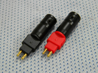 1pair 2 Pin Plug DIY Sennheiser HD600 HD650 HD585 Cable connector Gold ...