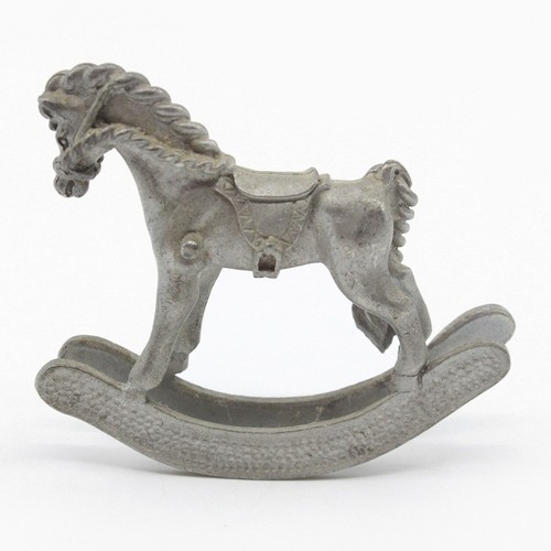 SPOONTIQUES PEWTER Rocking Horse - 2" Metal Figurine | eBay