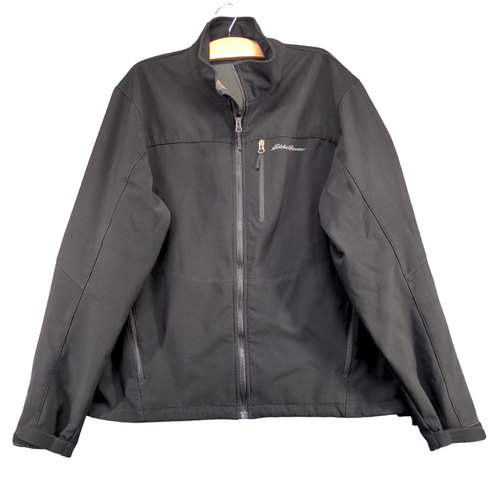 Eddie Bauer Men's Softshell Jacket Black Size XL Full Zip Zipped ...