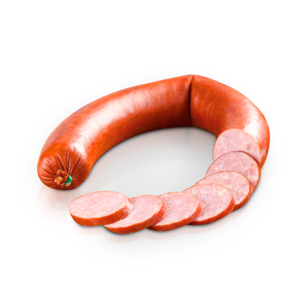 Krakauer Wurst Ring mit Knoblauch 600g Schweinefleisch geräucherte ...