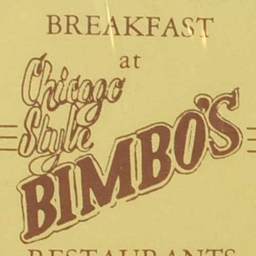 1980s Bimbo's Restaurant Menu 820 Goshen Road Five Points Fort Wayne ...