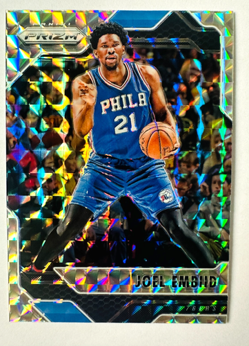 2016-17 Panini Prizm Mosaic Joel Embiid SILVER Prizm Card #47 76ers ...