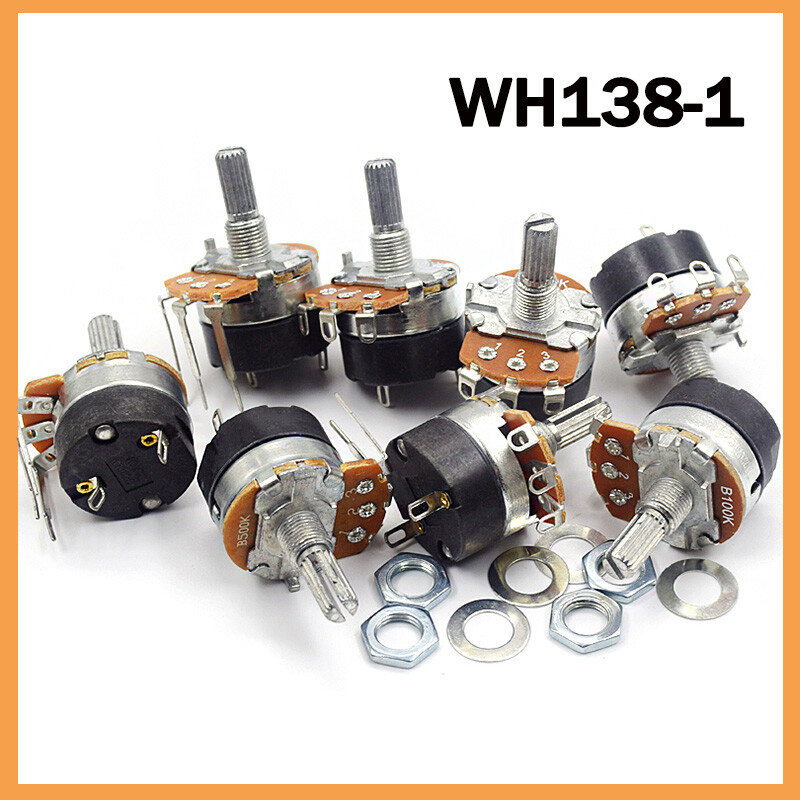 Variable Resistor Potentiometer Switched Pot Linear Logarithmic 5/10/50 ...