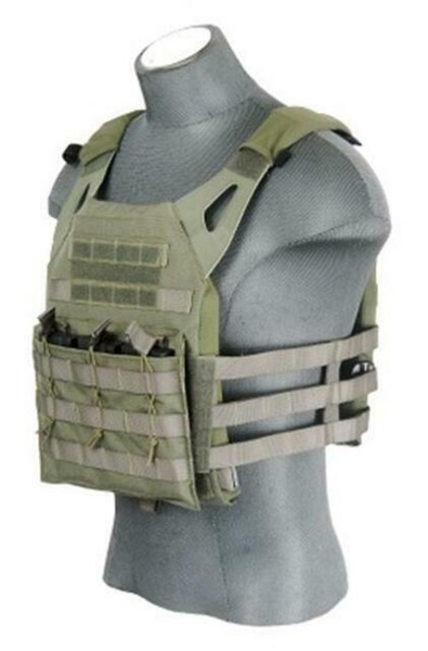 Lancer Tactical JPC Jumpable Plate Carrier W/ 2 Mock SAPI Plates 16623 ...