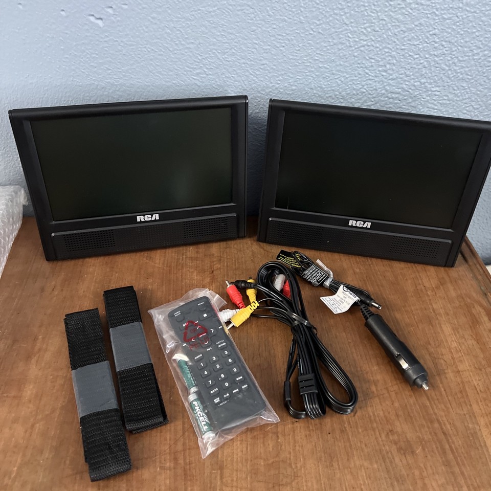 Set 2 RCA 9” Color TFT LCD 12v Monitor DRC79982 Monitors, RCA Cable, | eBay