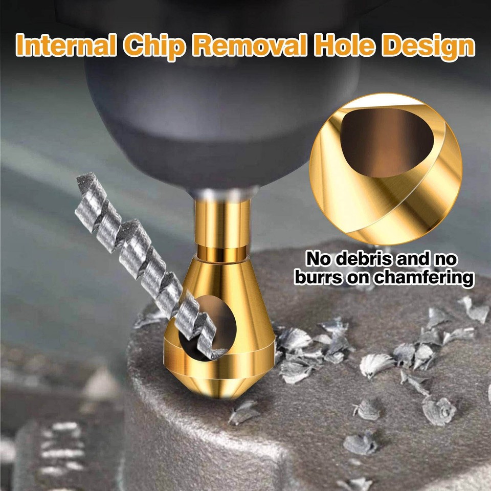 4 PCS 90 Degree Chamfer Countersink Bits for Plywood Aluminum Metal ...
