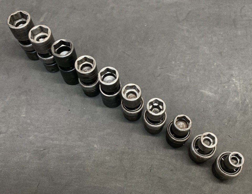 Snap On 3/8” Dr Metric Swivel Impact Socket Set 9-19mm MM Universal ...