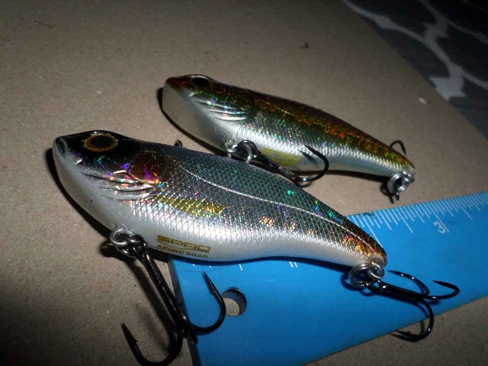 2 Spro Aruku Shad 75 Bass, Walleye, Trout Fishing Lure Lipless ...