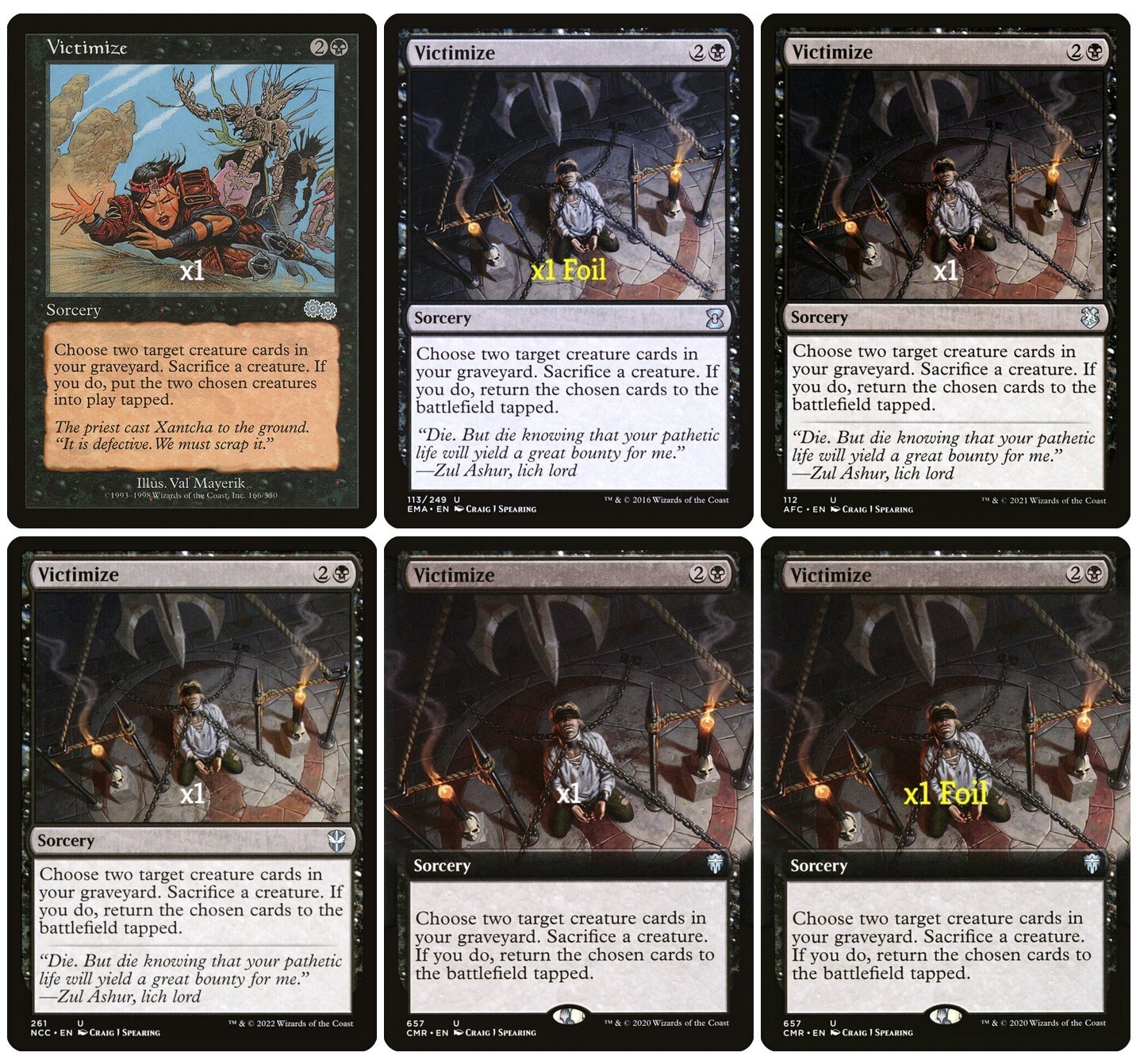 MTG USG EMA AFC CMR NCC Victimize MINT (SELECT) | eBay
