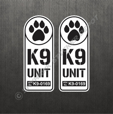 K9 Unit Badge Sticker Set Vinyl Decal Hunting Dog Police Law ...
