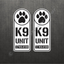 K9 Unit Badge Sticker Set Vinyl Decal Hunting Dog Police Law ...