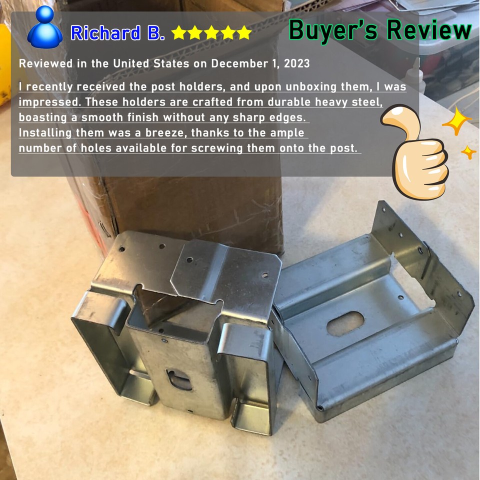 10Pcs 6x6 Concrete Deck Post Anchor Base Adjustable Metal Post Bracket ...