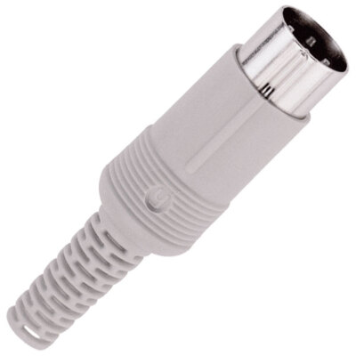 Hirschmann 930 017-517 MAS 60 6-Pin Male DIN Plug, Straight, Cable ...
