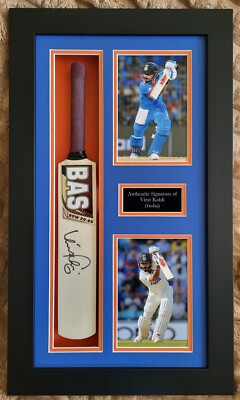 INDIA Cricket Legend VIRAT KOHLI Signed Bat Frame | eBay UK