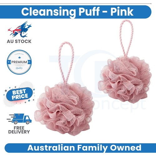 Cleasing Mesh Bath Sponge Shower Puff Body Buffer Scrubber Wash Pink | eBay