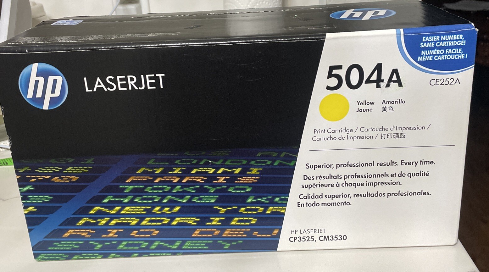 HP LASERJET 504A Toner Cartridge, Yellow Genuine Open Box New | eBay