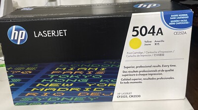 HP LASERJET 504A Toner Cartridge, Yellow Genuine Open Box New | eBay