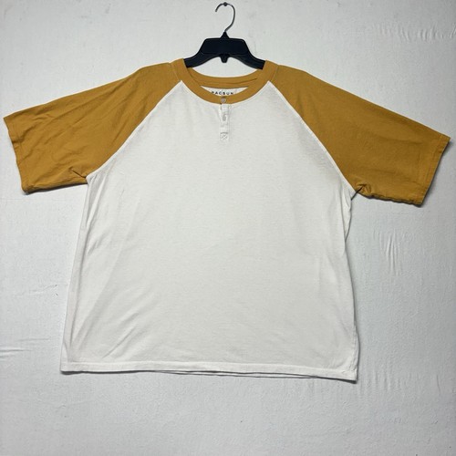 Pacsun Men’s Size Large White Gold Raglan Sleeve Shirt | eBay