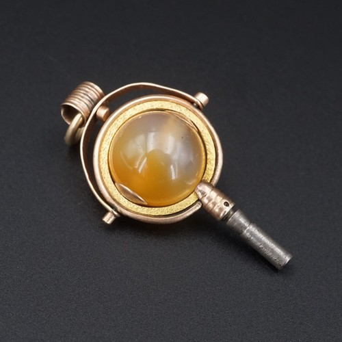 Antique Victorian 9k Gold Carnelian Watch Key Ball 1.7" PG1779 | eBay