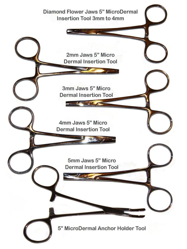 Piercing Dermal Forceps Clamp Plier Ring Opener Closer Tapers Hemostats ...