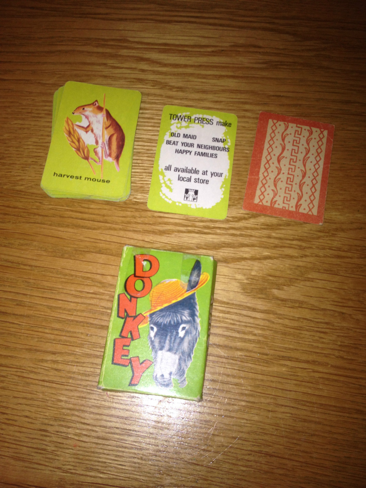 VINTAGE RARE DONKEY CARD GAME MADE IN ENGLAND TOWER PRESS NO 2061 | eBay UK
