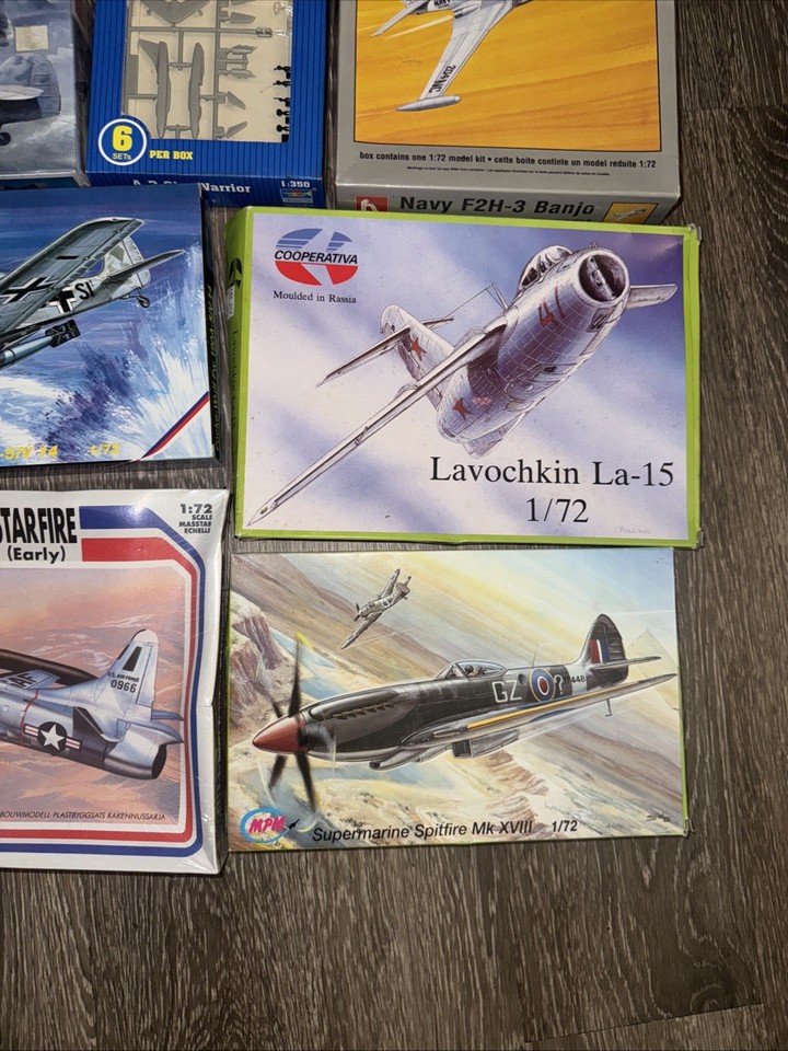 Aircraft Scale Plastic Model Kits - Lot of 10 - Vintage | eBay