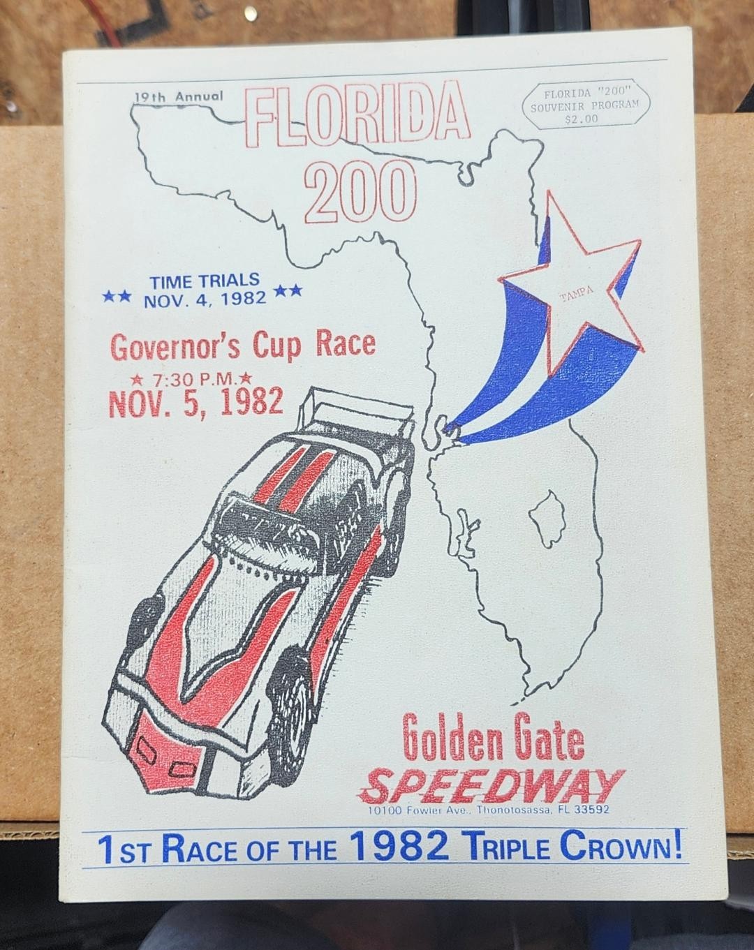 Golden Gate Speedway Florida 200 Governor's Cup Race Program 1982 | eBay