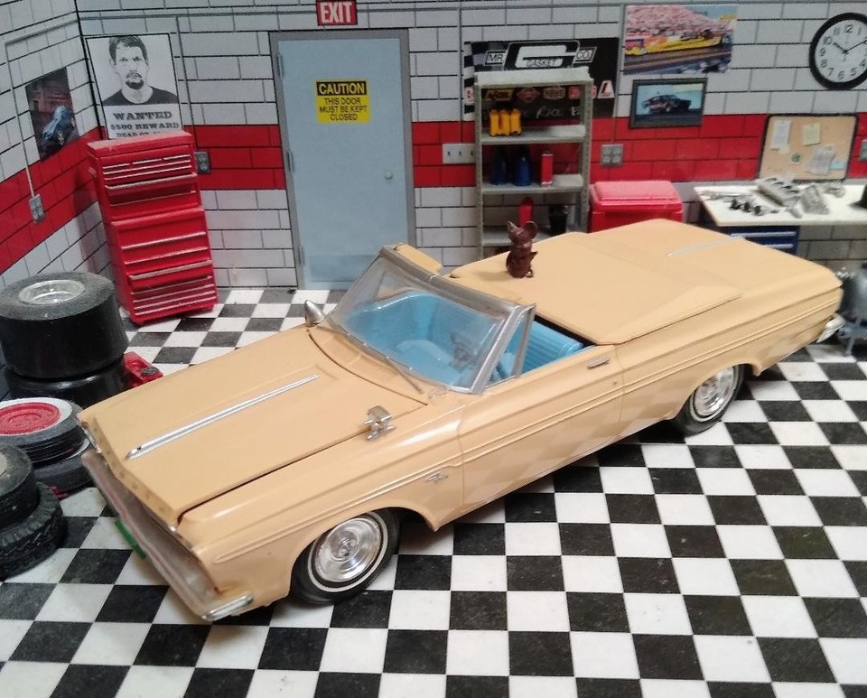Vintage '63 Plymouth Fury 2 Door Convertible 1/25th Scale Model Car | eBay
