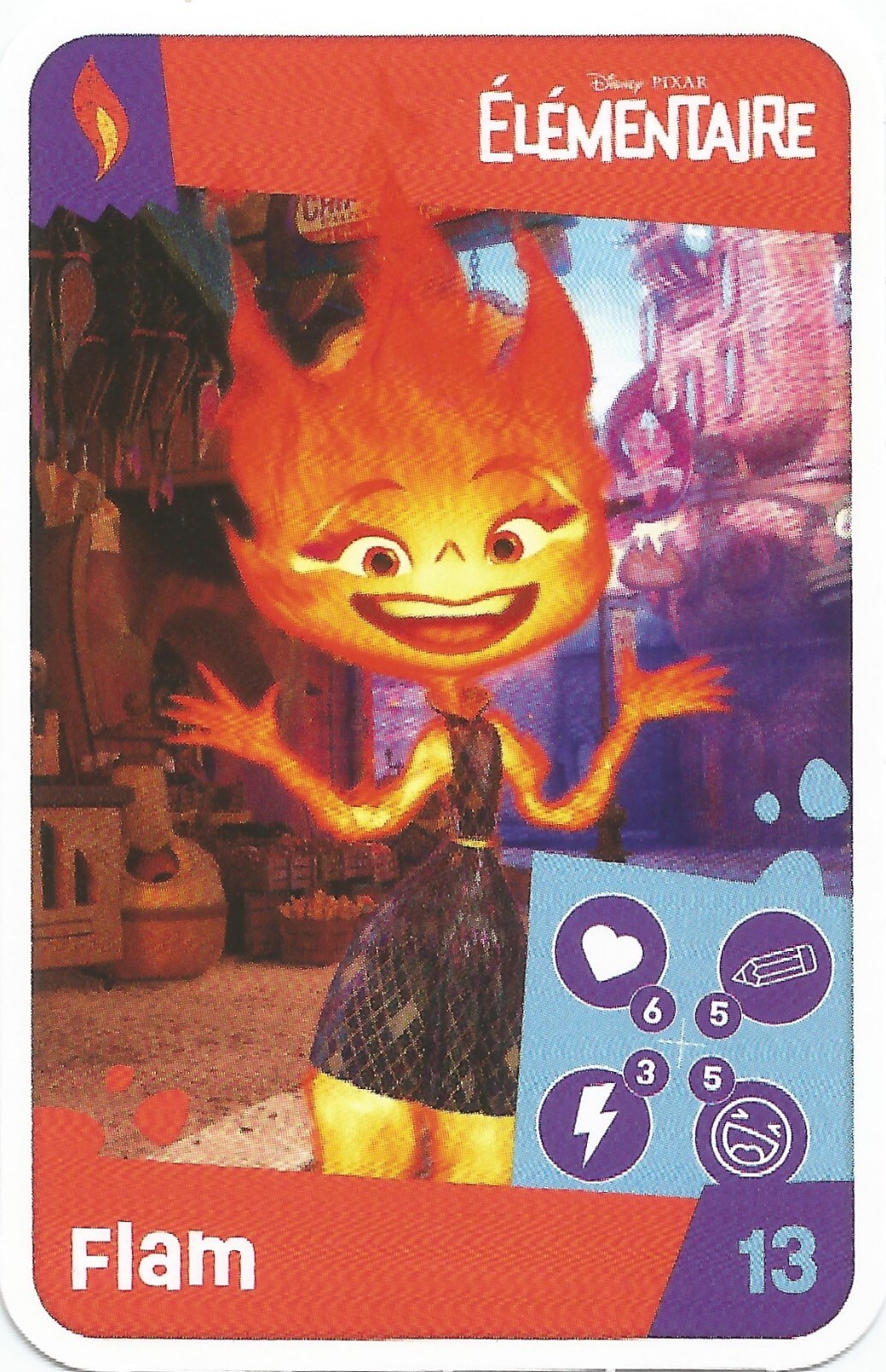 CARTE DISNEY PIXAR. JOUONS REVONS. AUCHAN 2024. ELEMENTAIRE. FLAM N° 13 ...